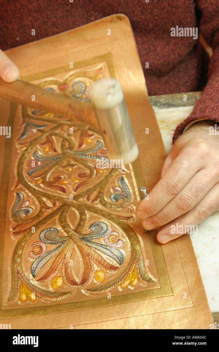 Cordoba Spain Leather artisan work Stock Photo - Alamy
