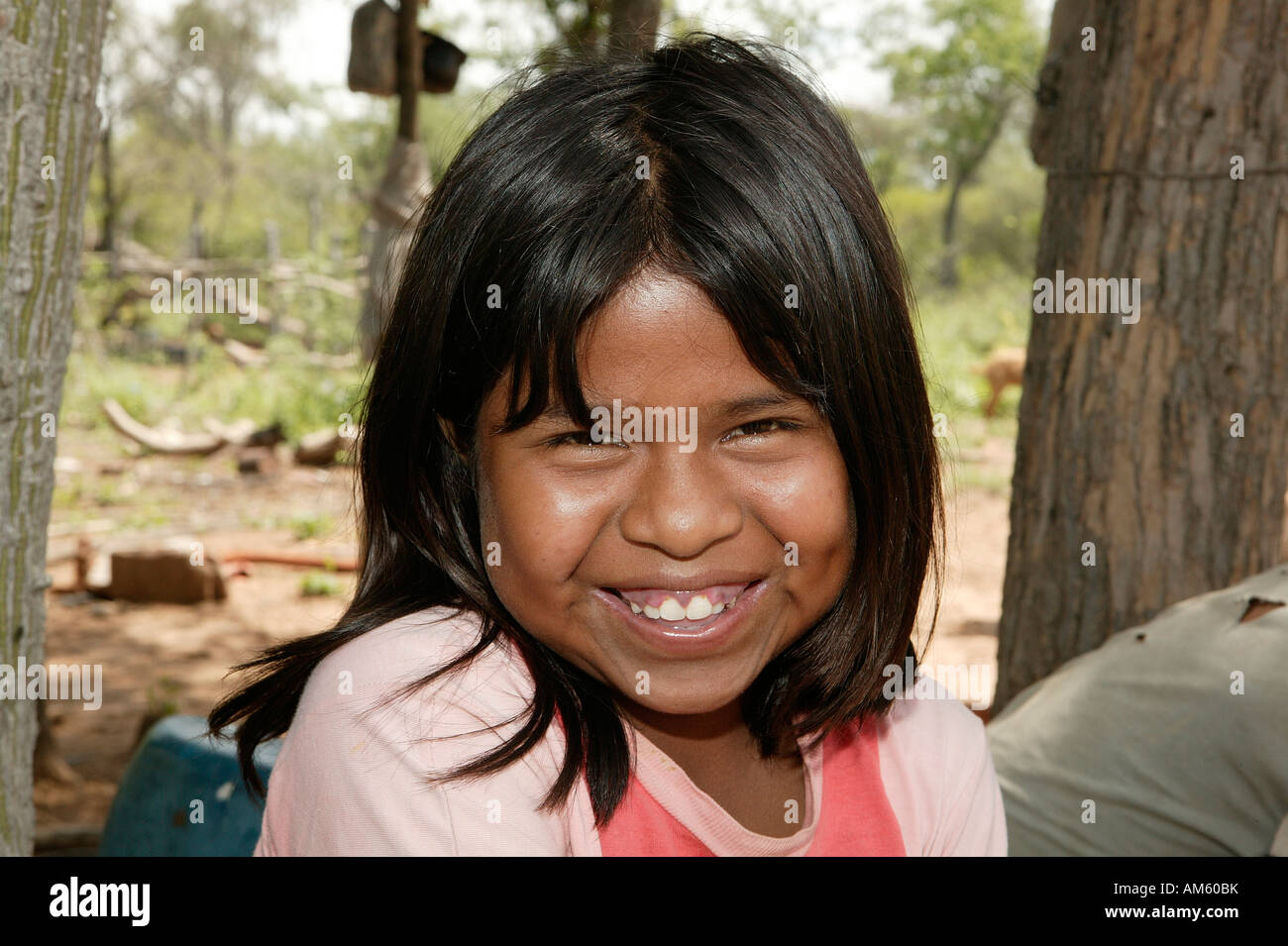 Girl of the Nivaclé native Americans, Jothoisha, Chaco, Paraguay, South ...