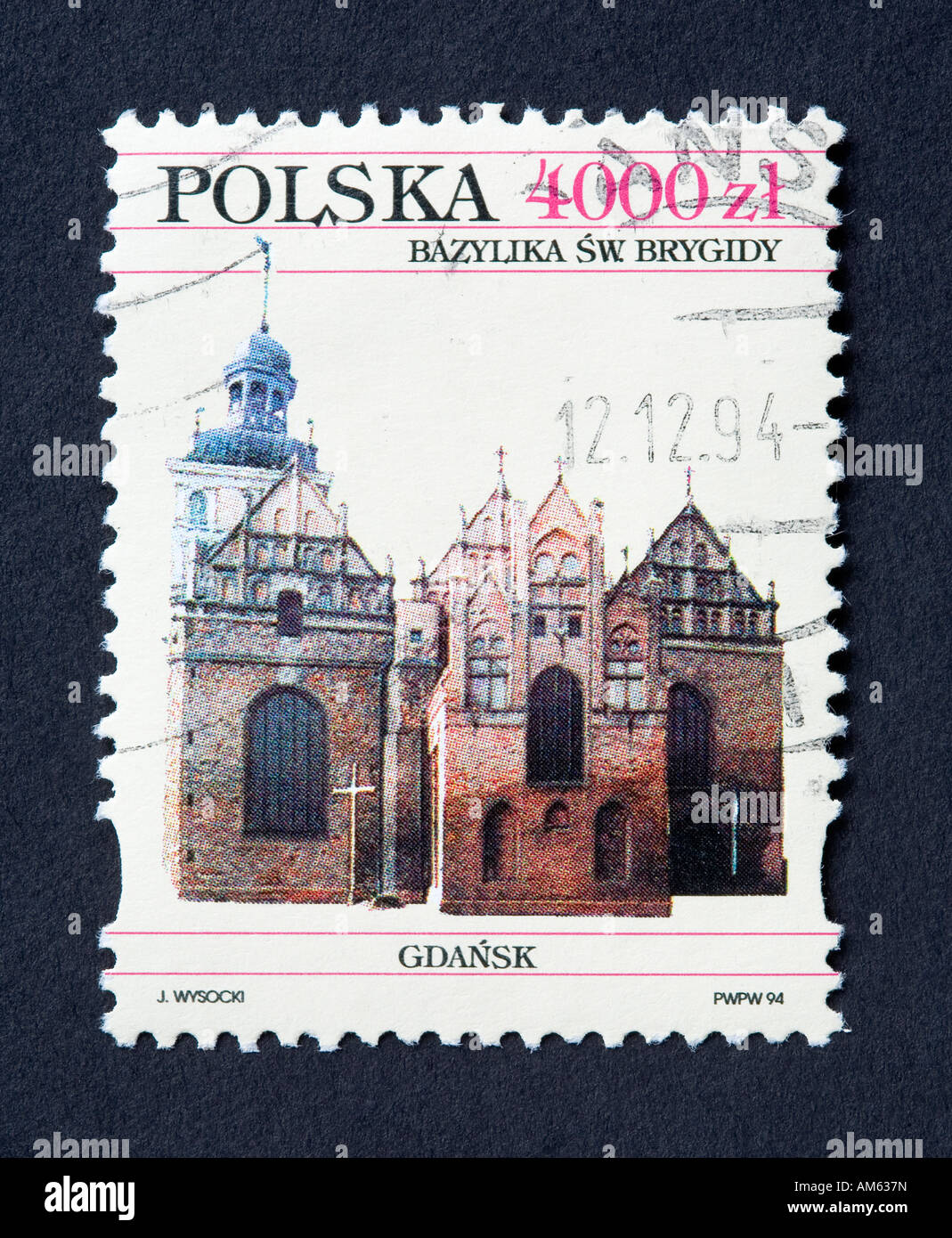 Polish postage stamp Stock Photo - Alamy