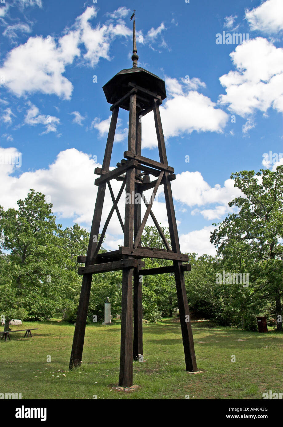Bell tower of a Farmhouse in the open-air museum in Bunge, Gotland ...