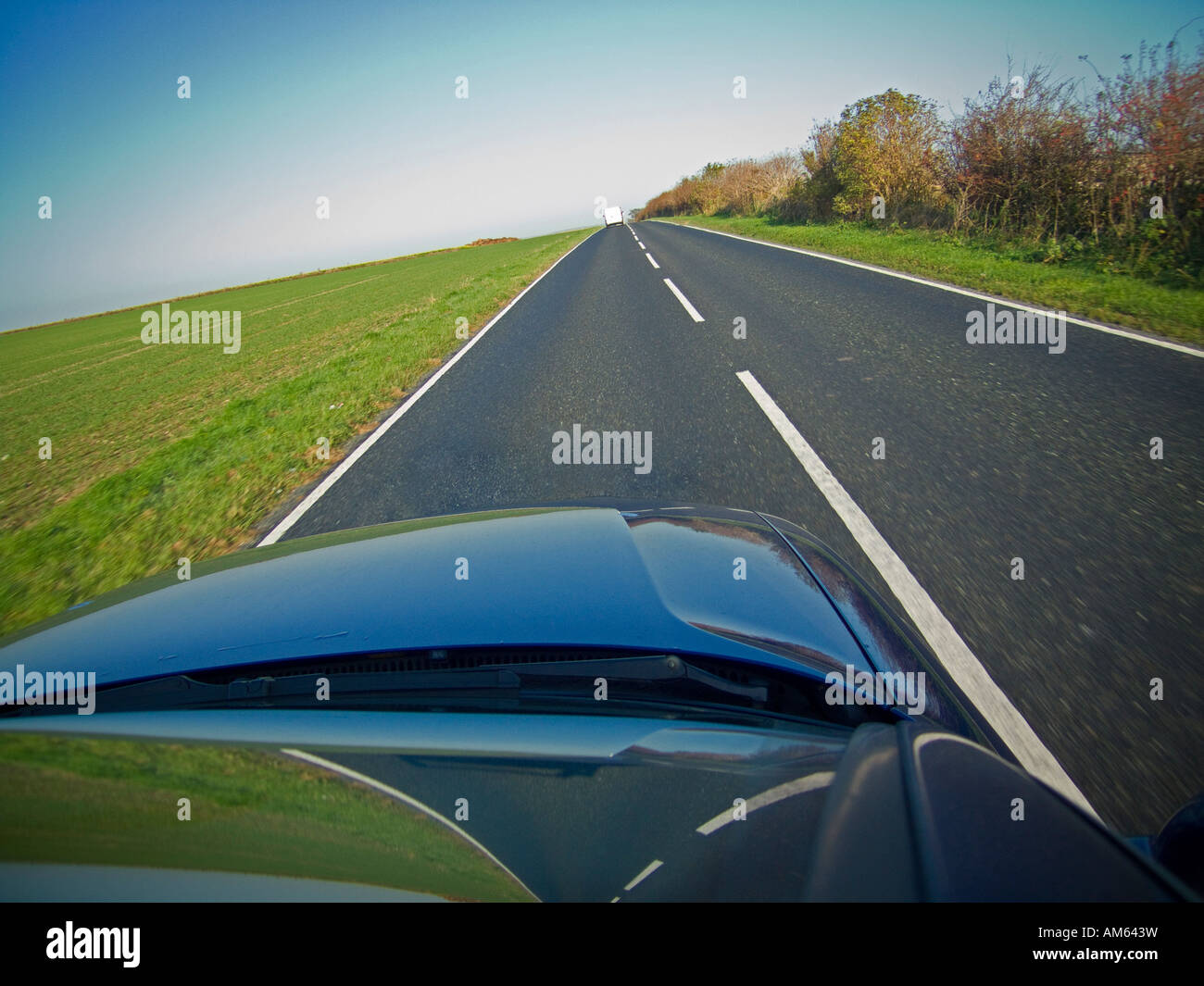 Driving car at speed Stock Photo - Alamy