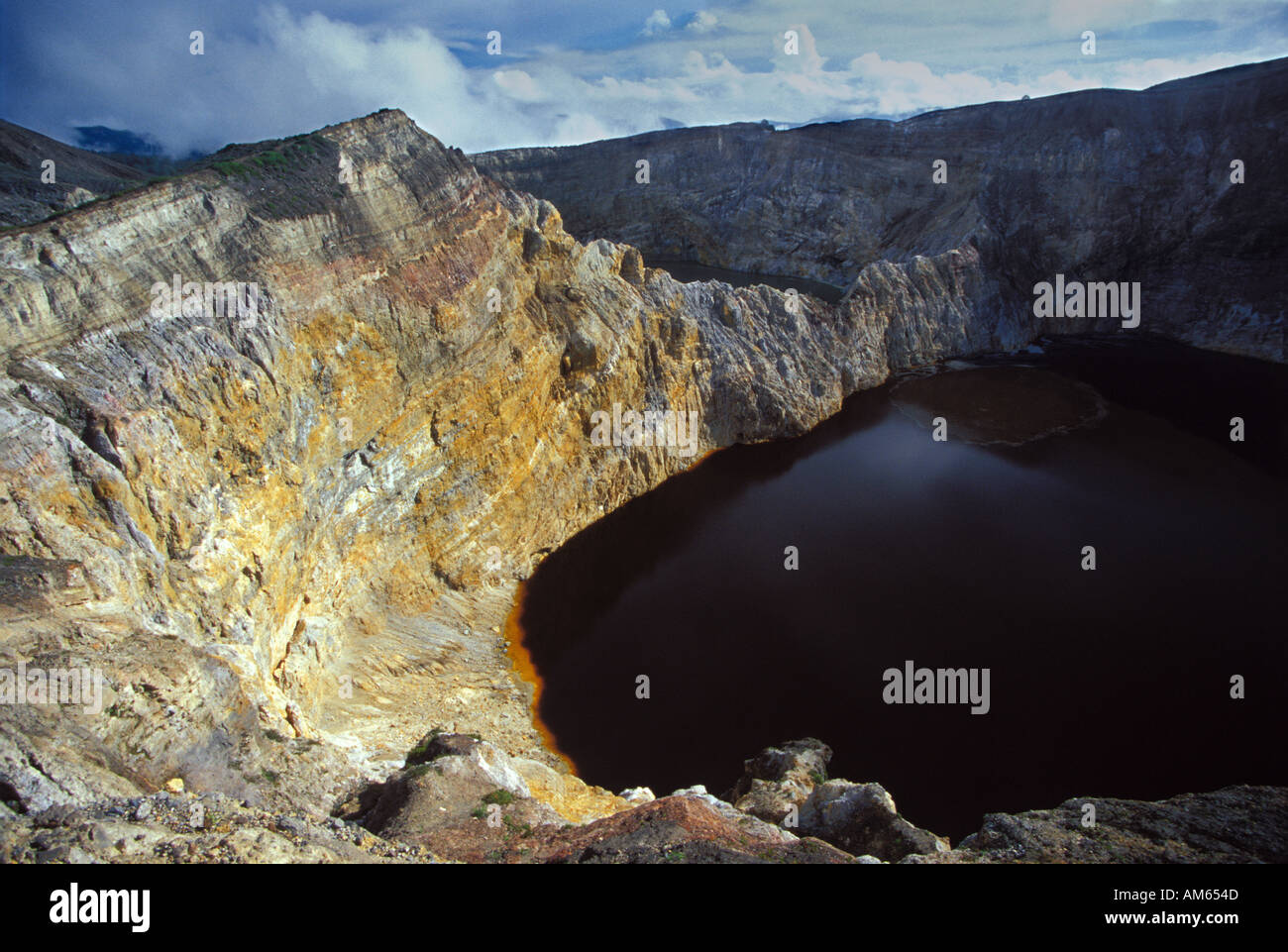 Indonesia Flores The Volcanic caldera of Kelimutu and its ever changing ...