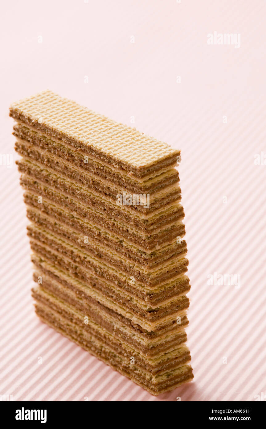 Close-up of a stack of wafers Stock Photo - Alamy