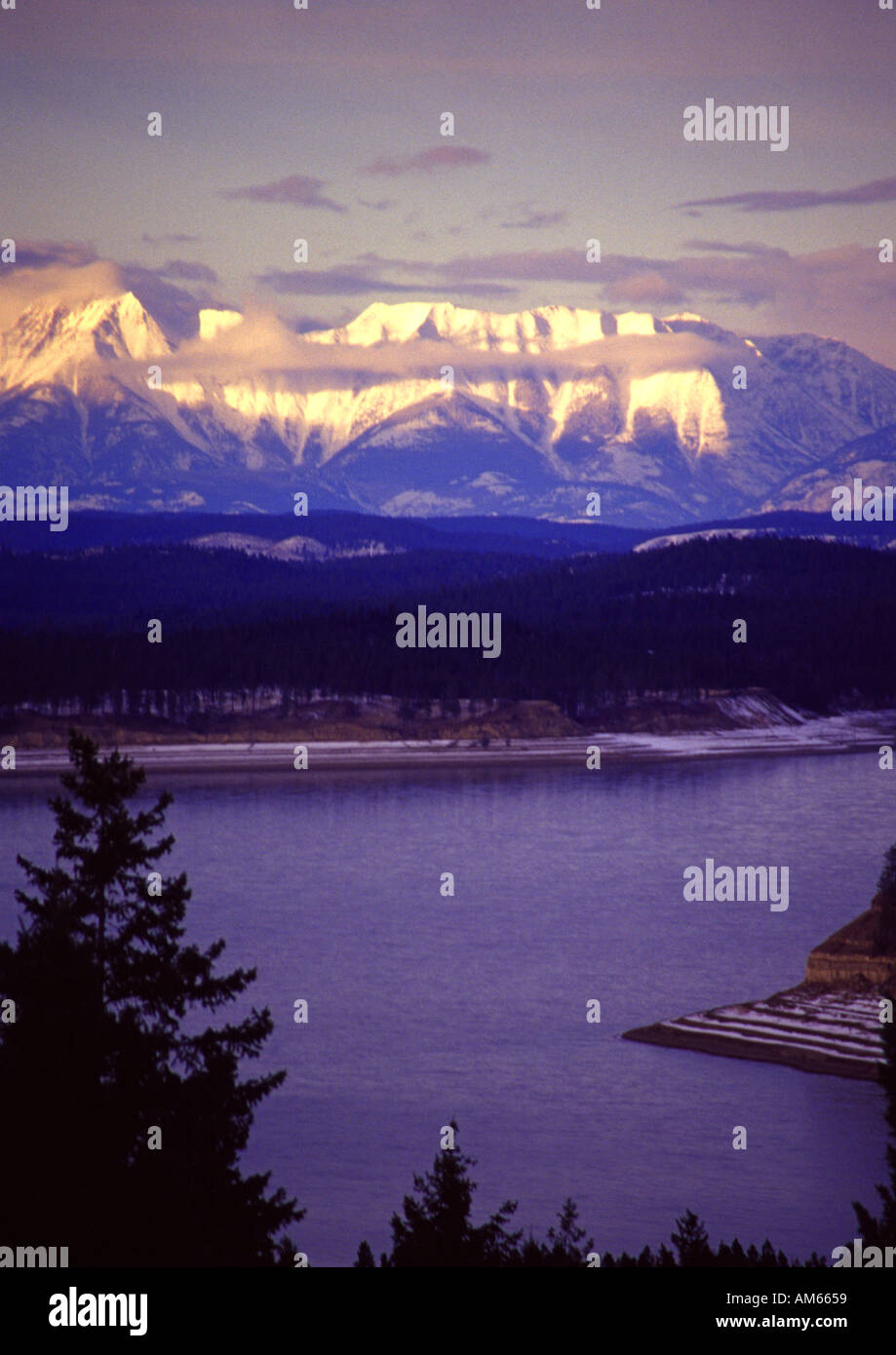 Lake Koocanusa and Rocky Mountains Montana USA Stock Photo - Alamy
