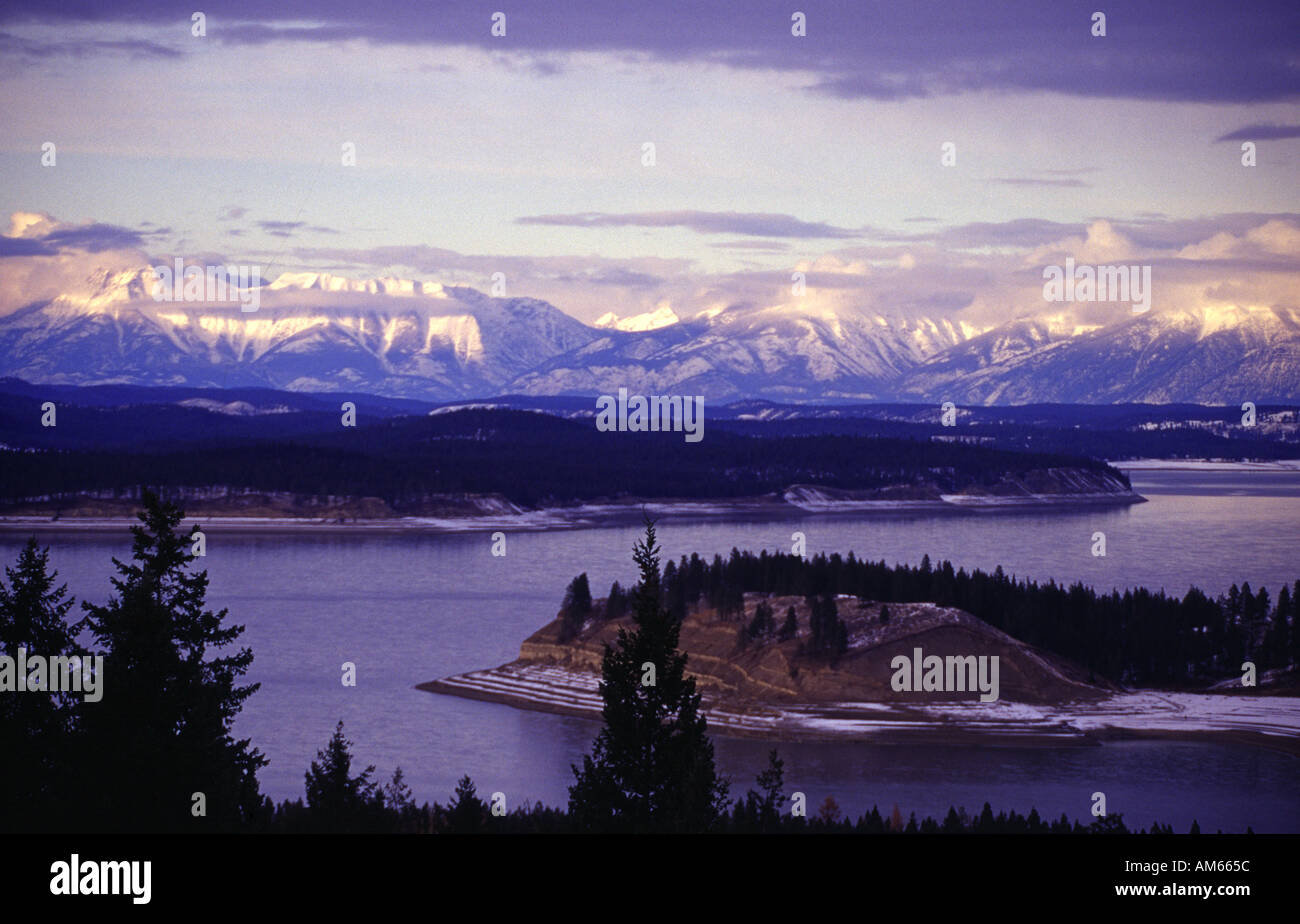 Lake Koocanusa and Rocky Mountains Montana USA Stock Photo - Alamy