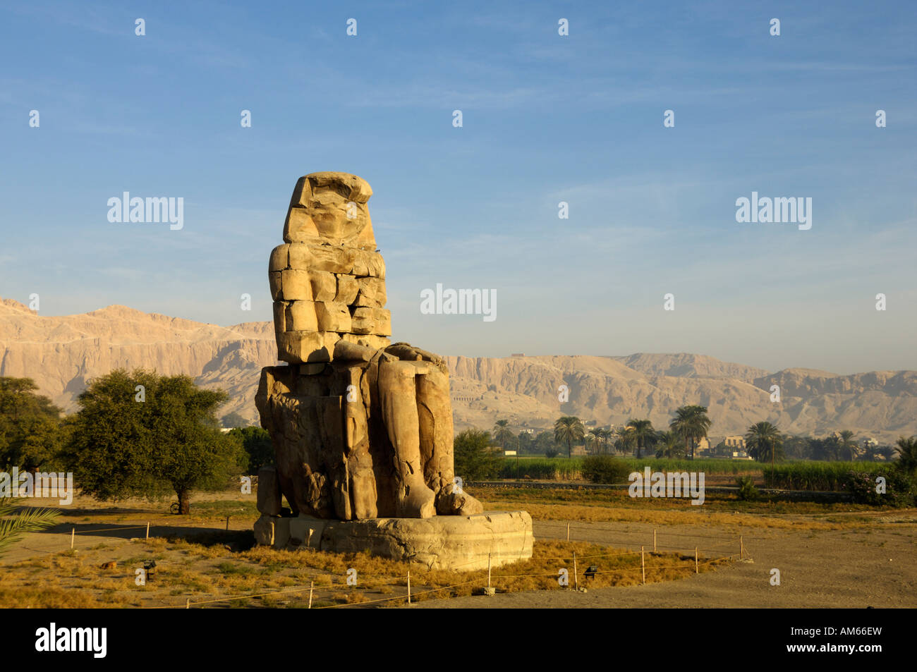 Colossi of Memnon el Colossat or es Salamat Egypt North Africa Stock ...