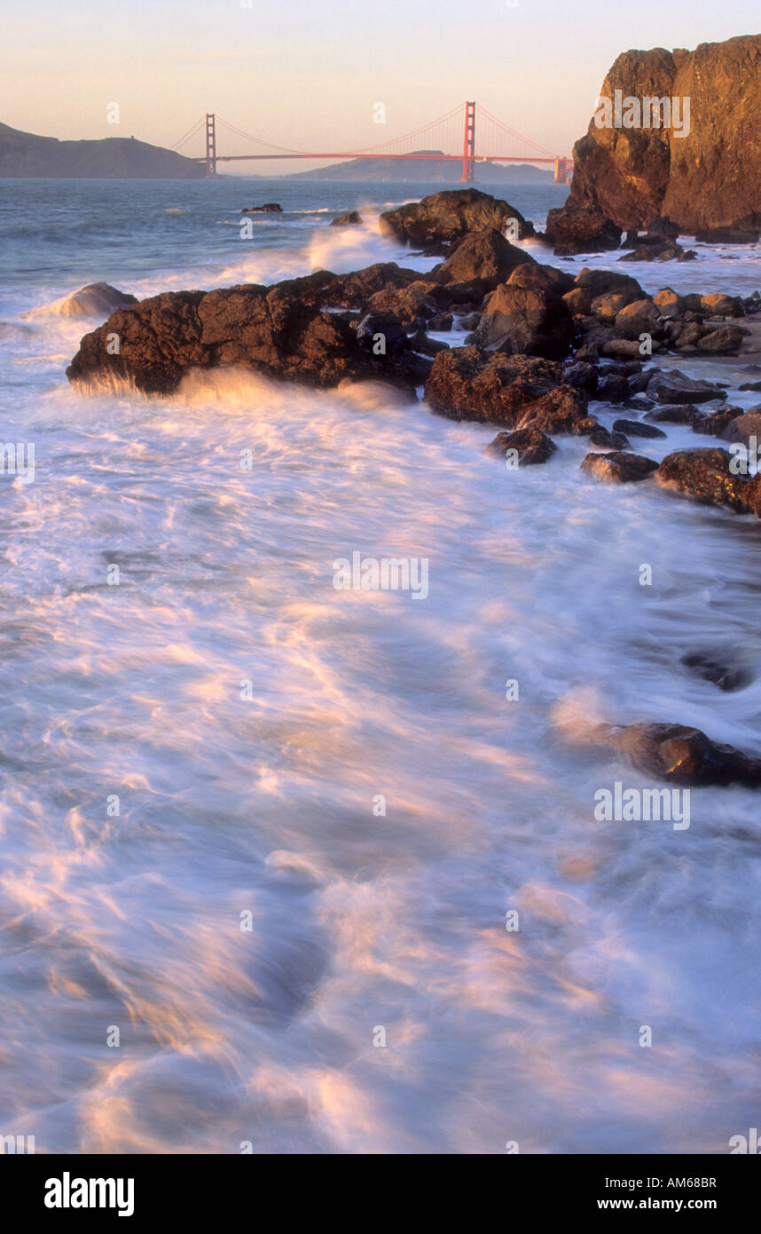 Sunset at Lands End Beach in the Golden Gate National Recreation Area ...