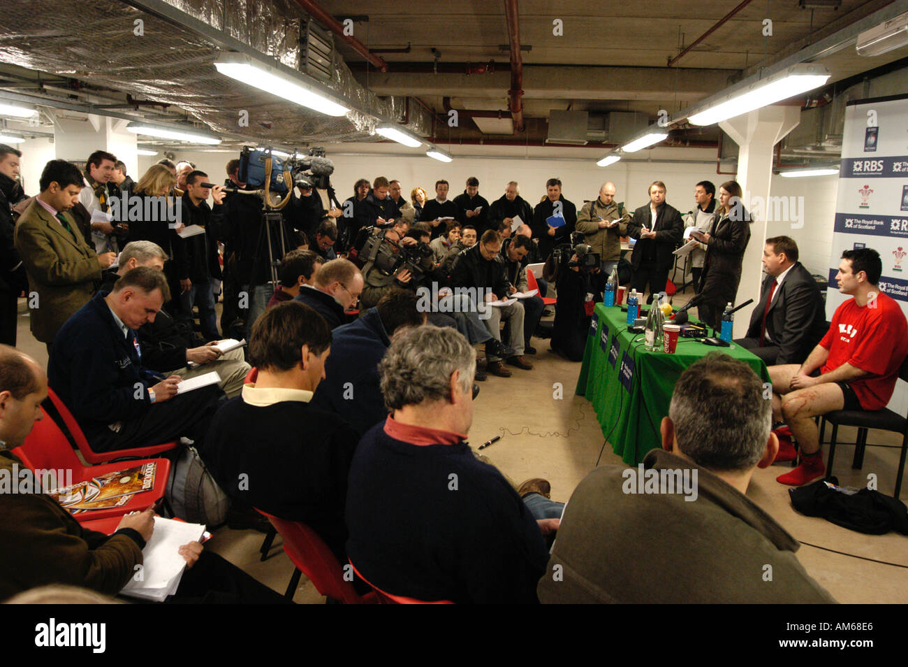 Cardiff Post Match Press Conference at the Millenium Stadium Stock ...