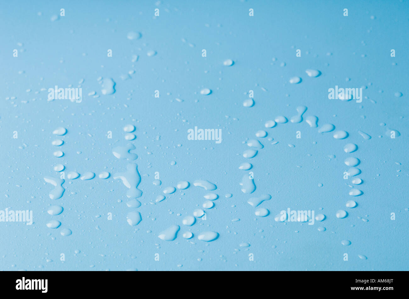 H2O written with water droplets Stock Photo - Alamy