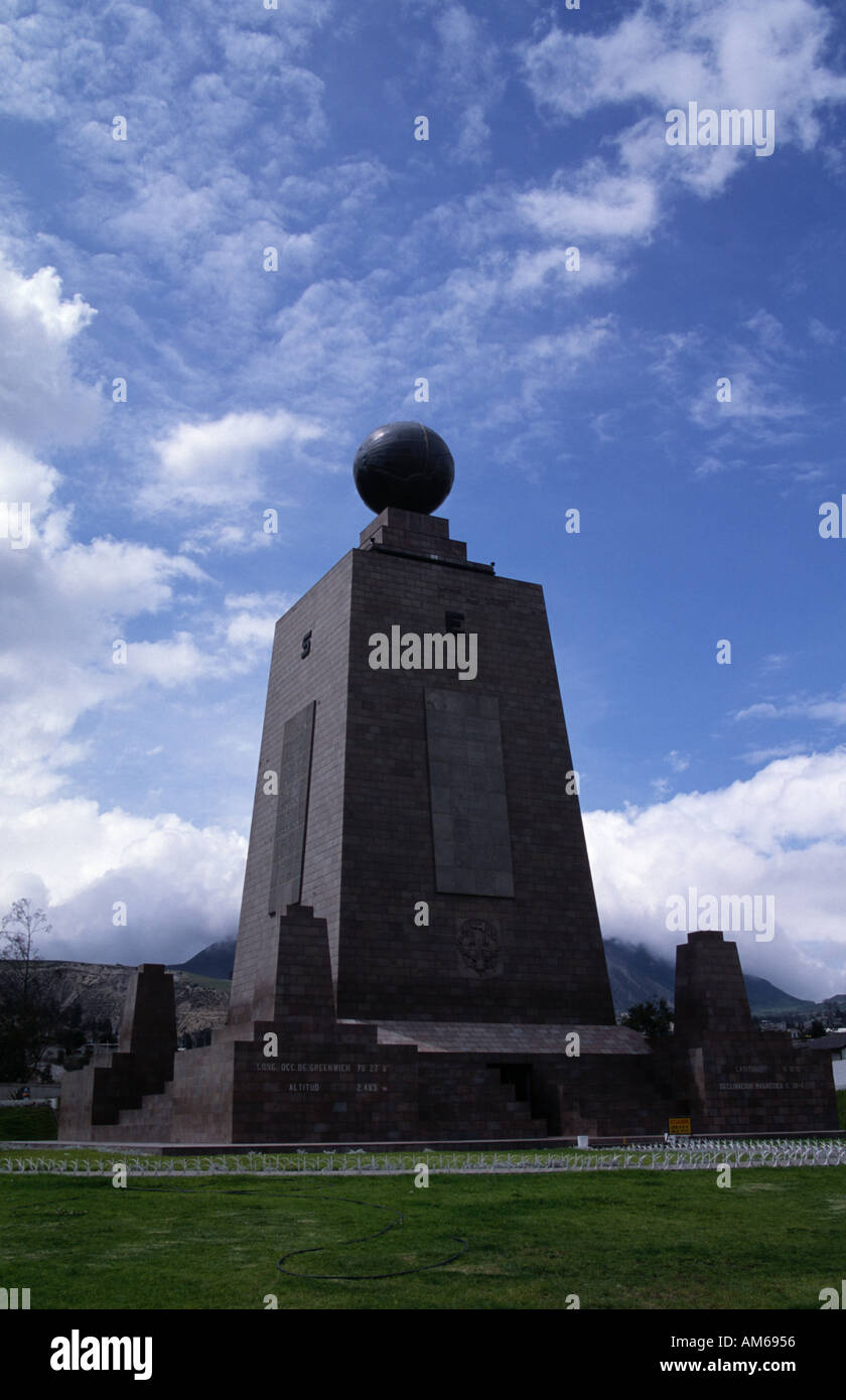 Equator monument at La Mitad del Mundo Ecuador Stock Photo - Alamy