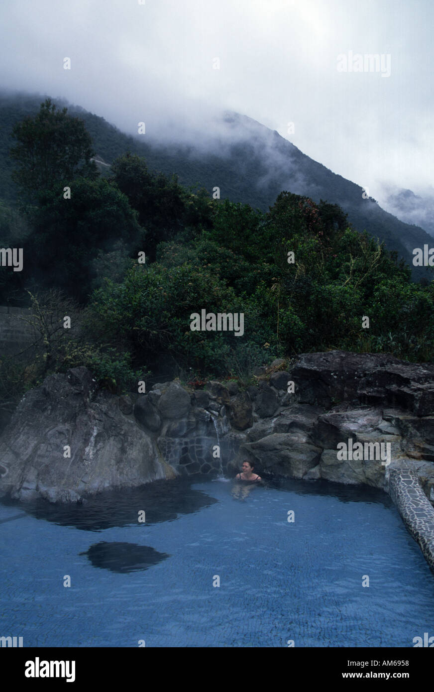 Hot springs at Papallacta Andes Ecuador Stock Photo - Alamy
