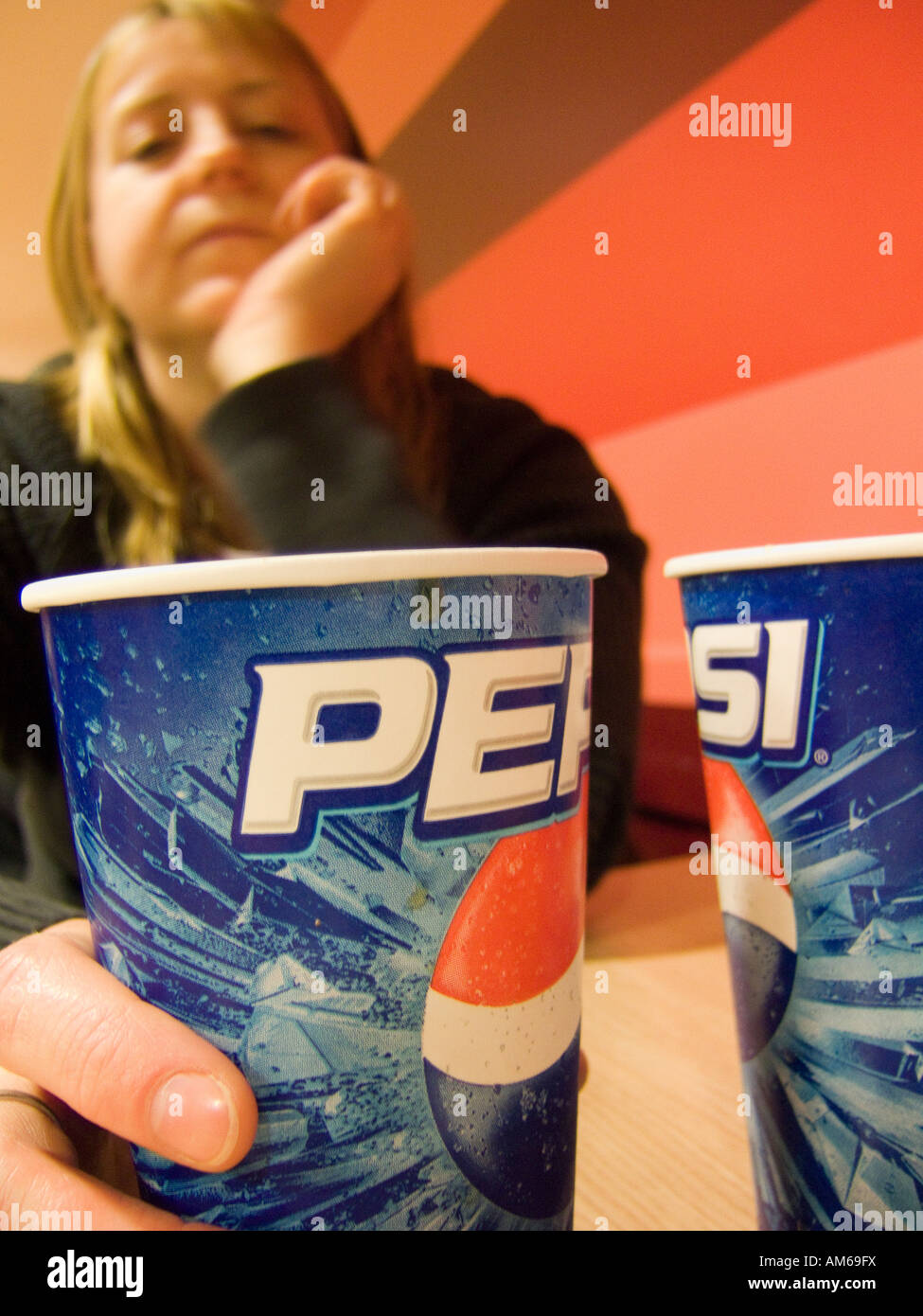 Pepsi Cola Drinker Stock Photo - Alamy