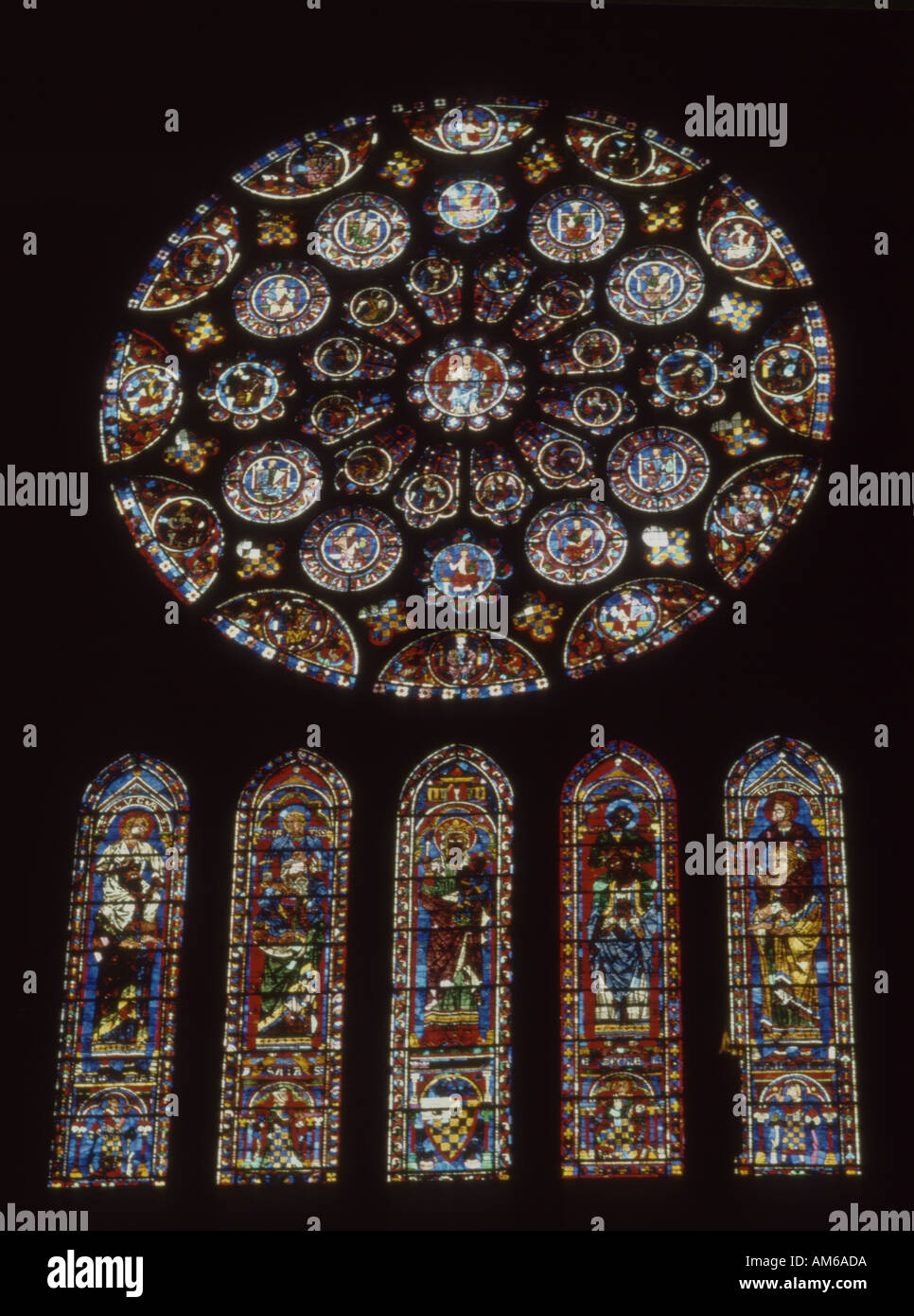 France Chartres cathedral Window Stock Photo - Alamy
