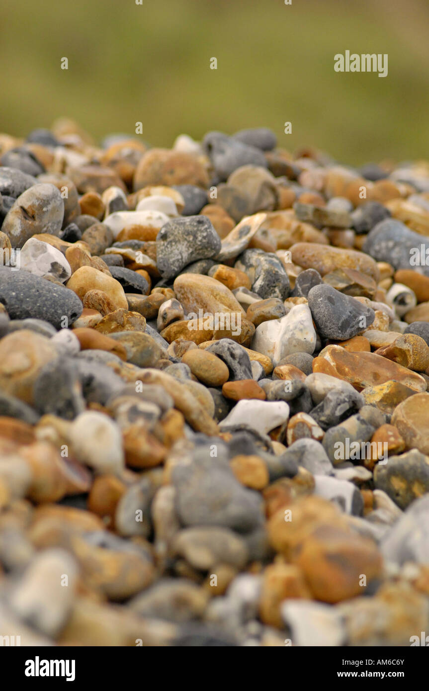 Beach Pebbles with Sand Dunes behind Littlehampton UK Stock Photo - Alamy