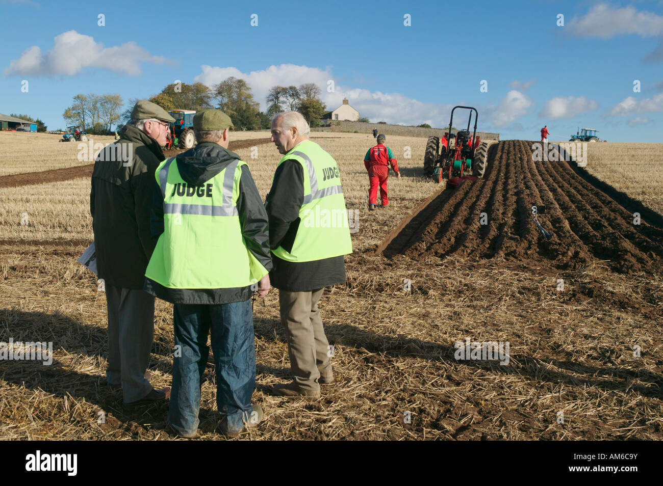 Judges at the 2007 Scottish Ploughing Championships held at Pusk Farm ...