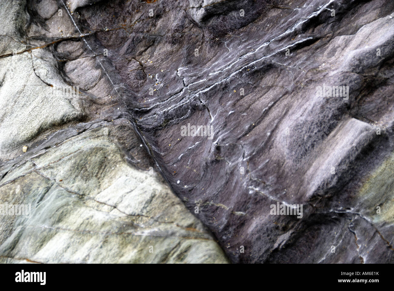 Rock strata Cornwall UK Stock Photo - Alamy
