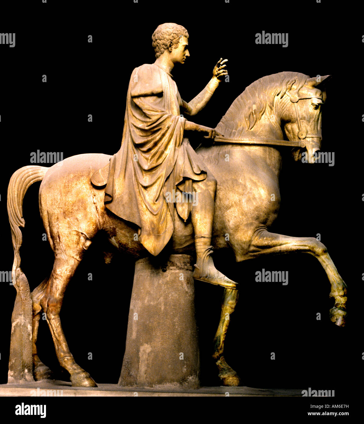 Horse Roman rider horseman Rome roman italy Italian Museum Stock Photo ...