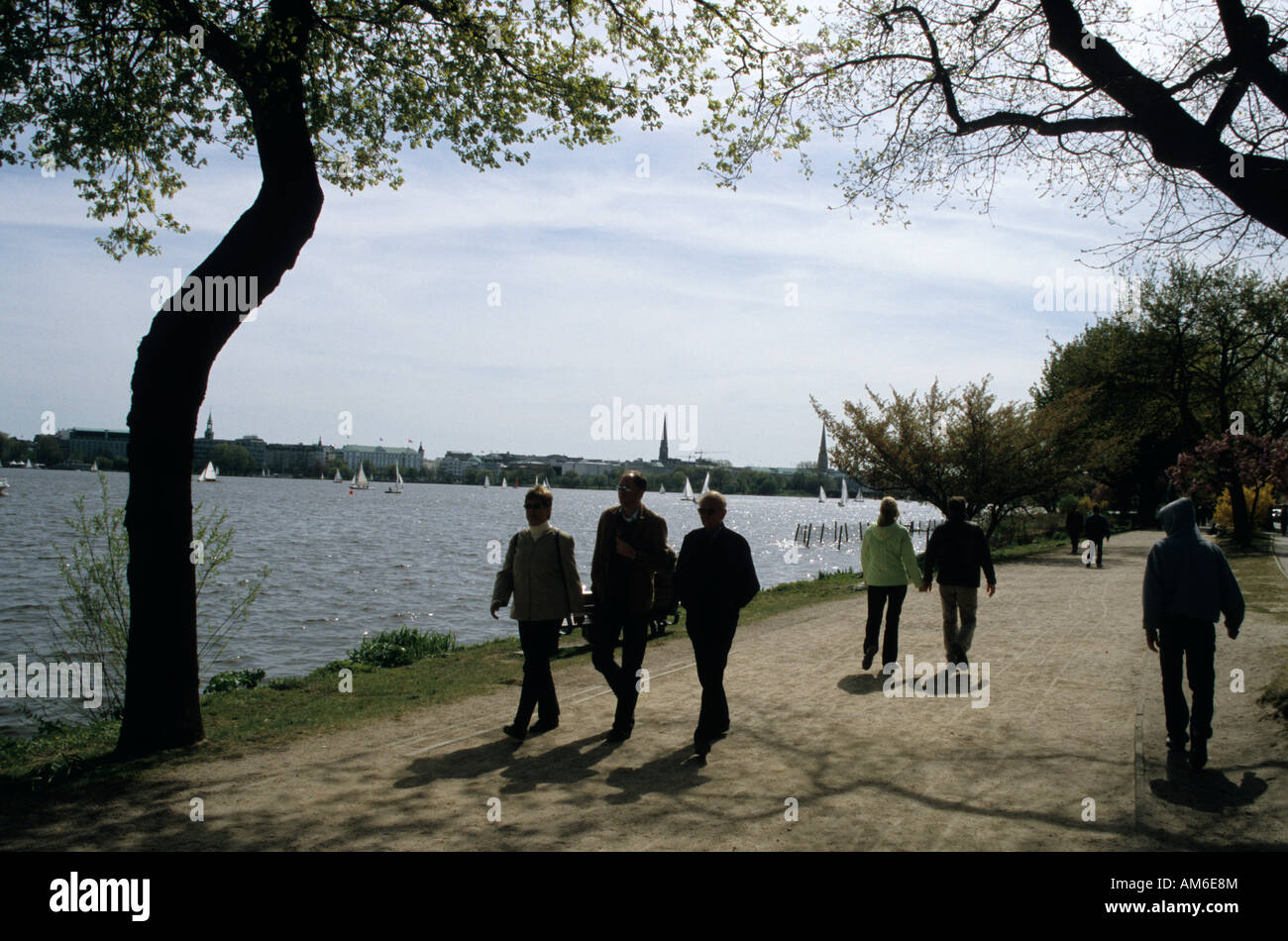 Inner alster lake spring hi-res stock photography and images - Alamy