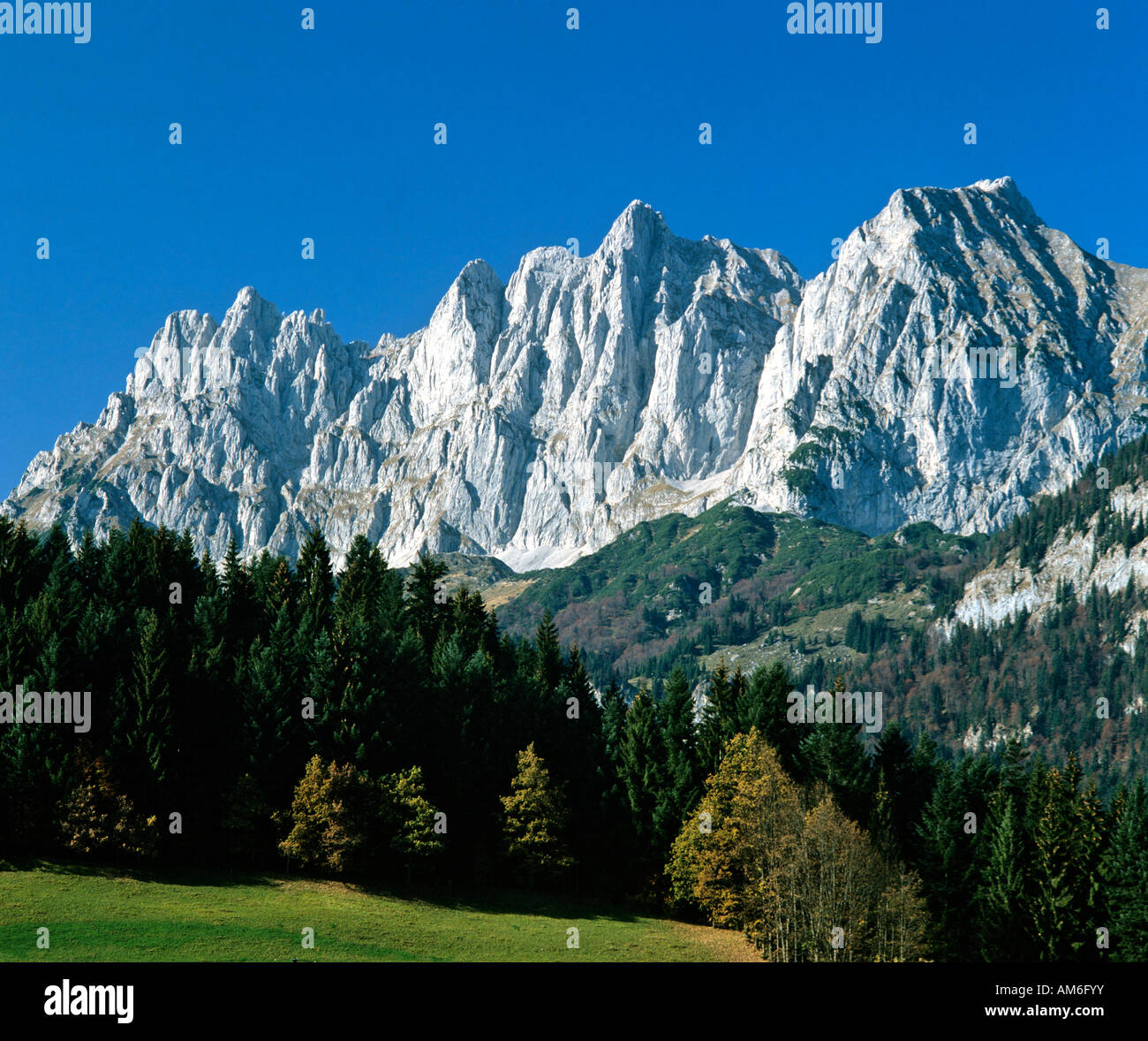 Wilder Kaiser, Kaisergebirge, Tyrol, Austria Stock Photo, Royalty Free ...