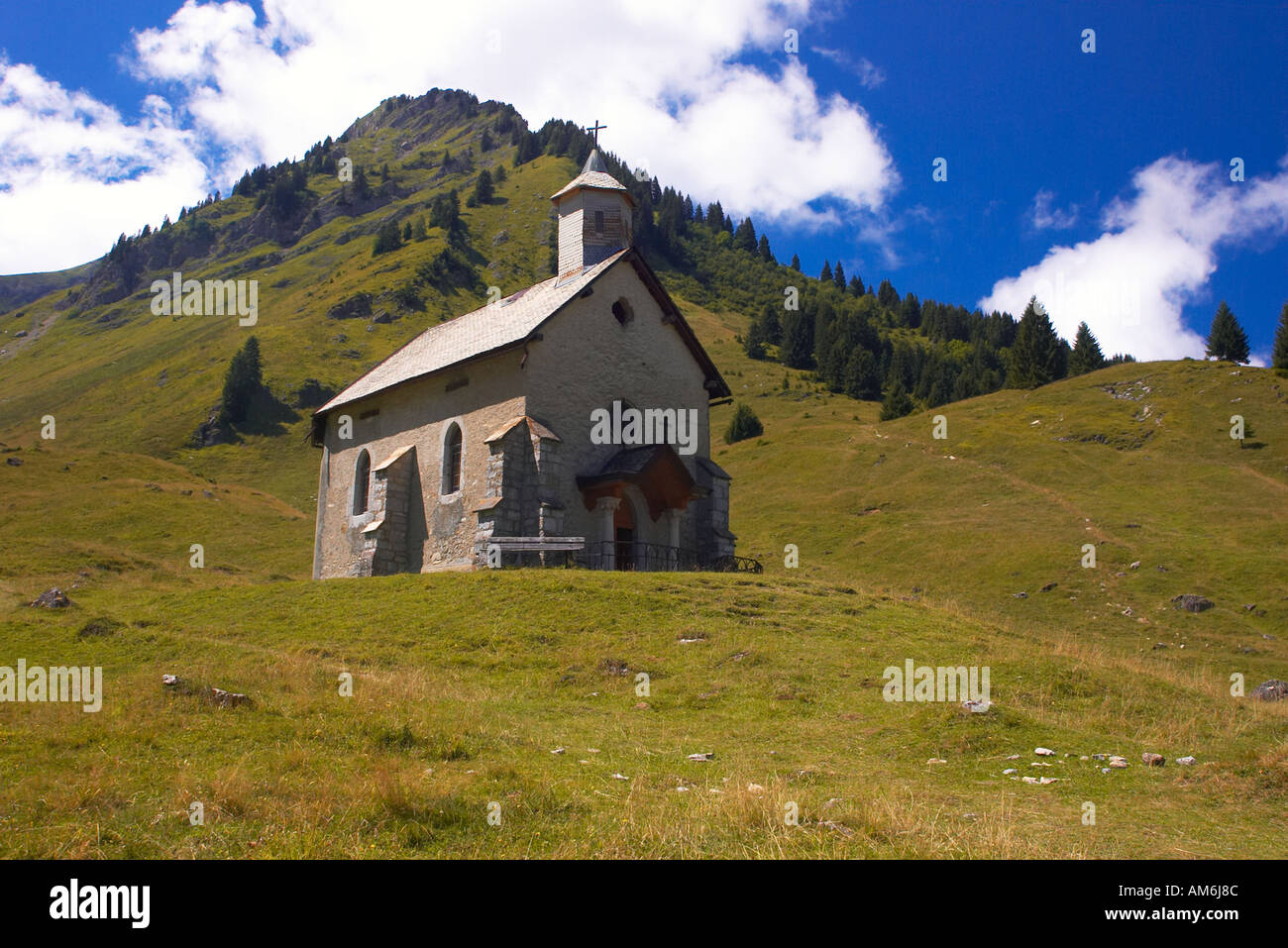 Refuge de Graydon, a small Chapel in the Alpine village of Graydon in ...
