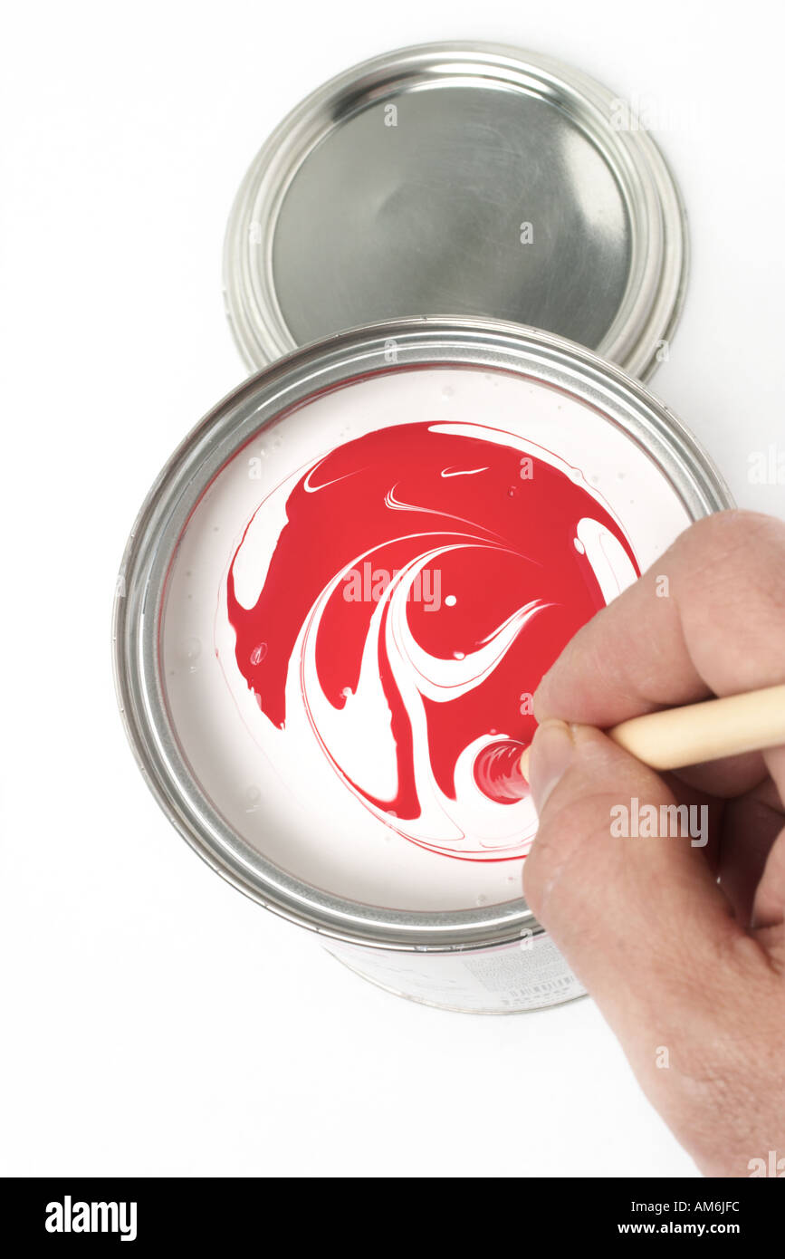 Man stirring paint hi-res stock photography and images - Alamy