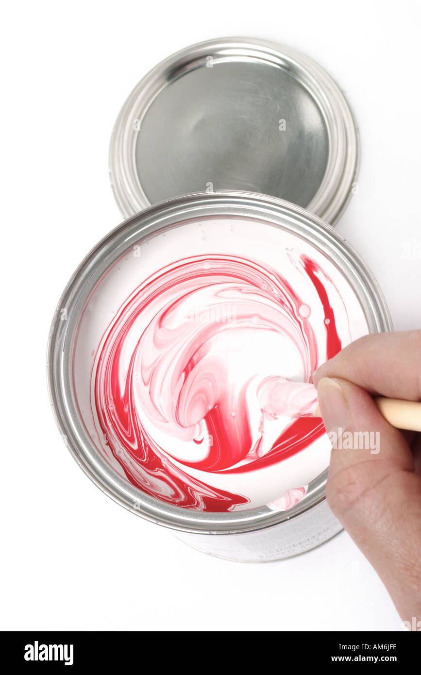 Man stirring paint hi-res stock photography and images - Alamy
