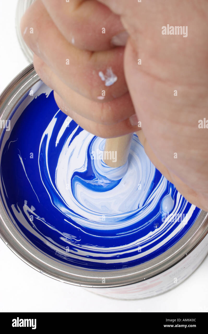 Man stirring paint hi-res stock photography and images - Alamy