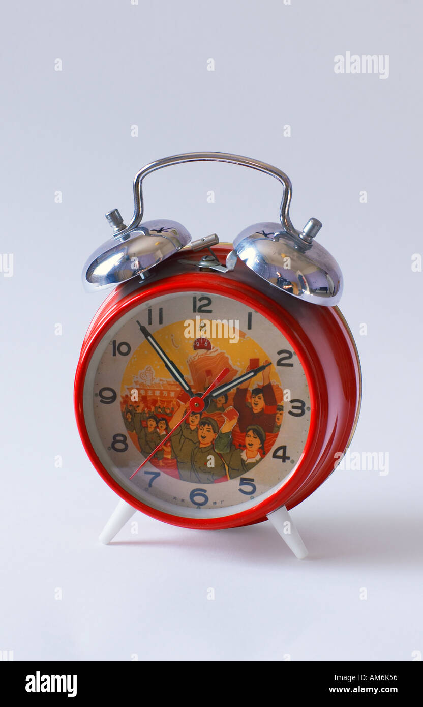 Chinese Communist Red Alarm Clock Stock Photo - Alamy