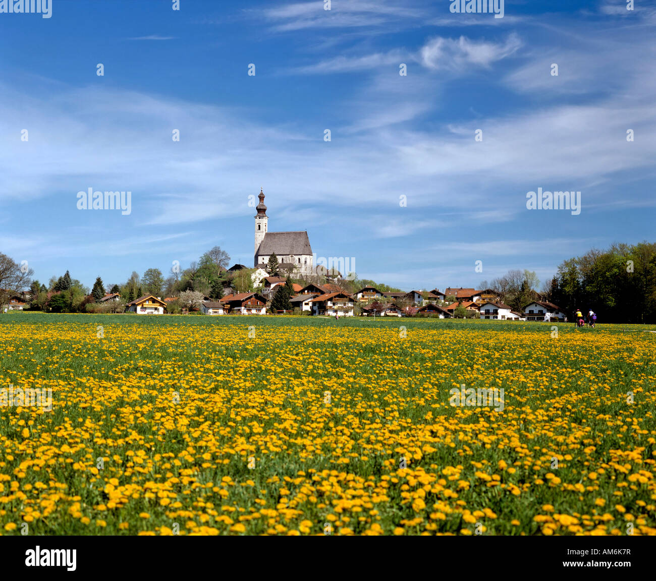 Parish church of Anger, Berchtesgadener Land, Upper Bavaria, Germany ...