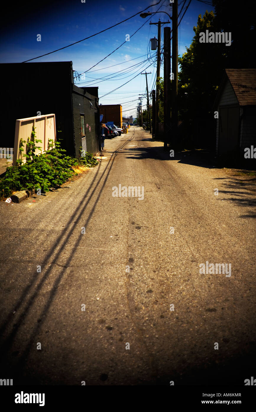 a backstreet in vancouver Stock Photo - Alamy