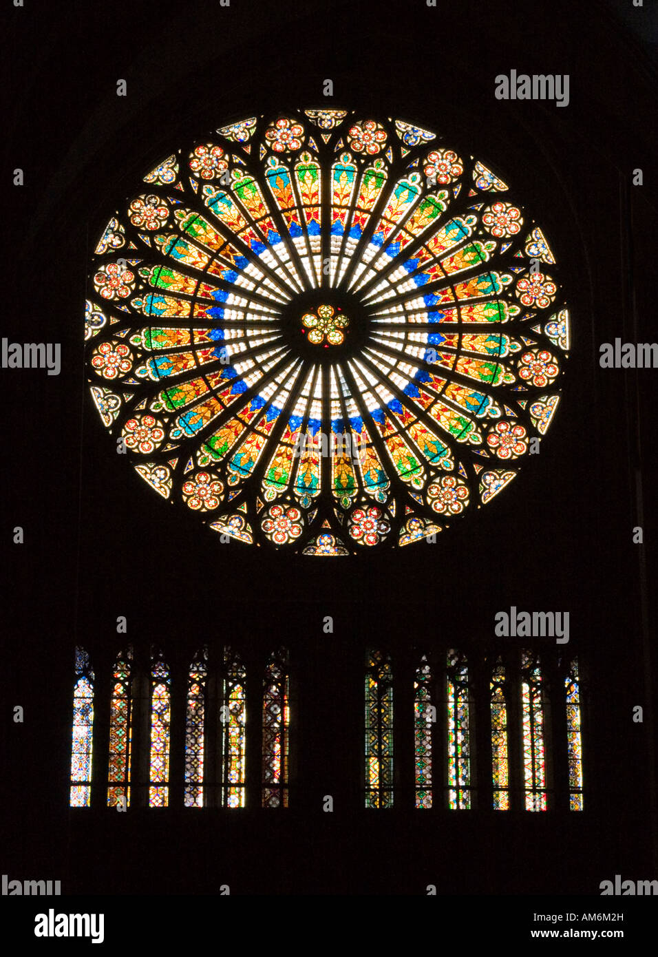 Rose window in Strasbourg Cathedral Stock Photo - Alamy