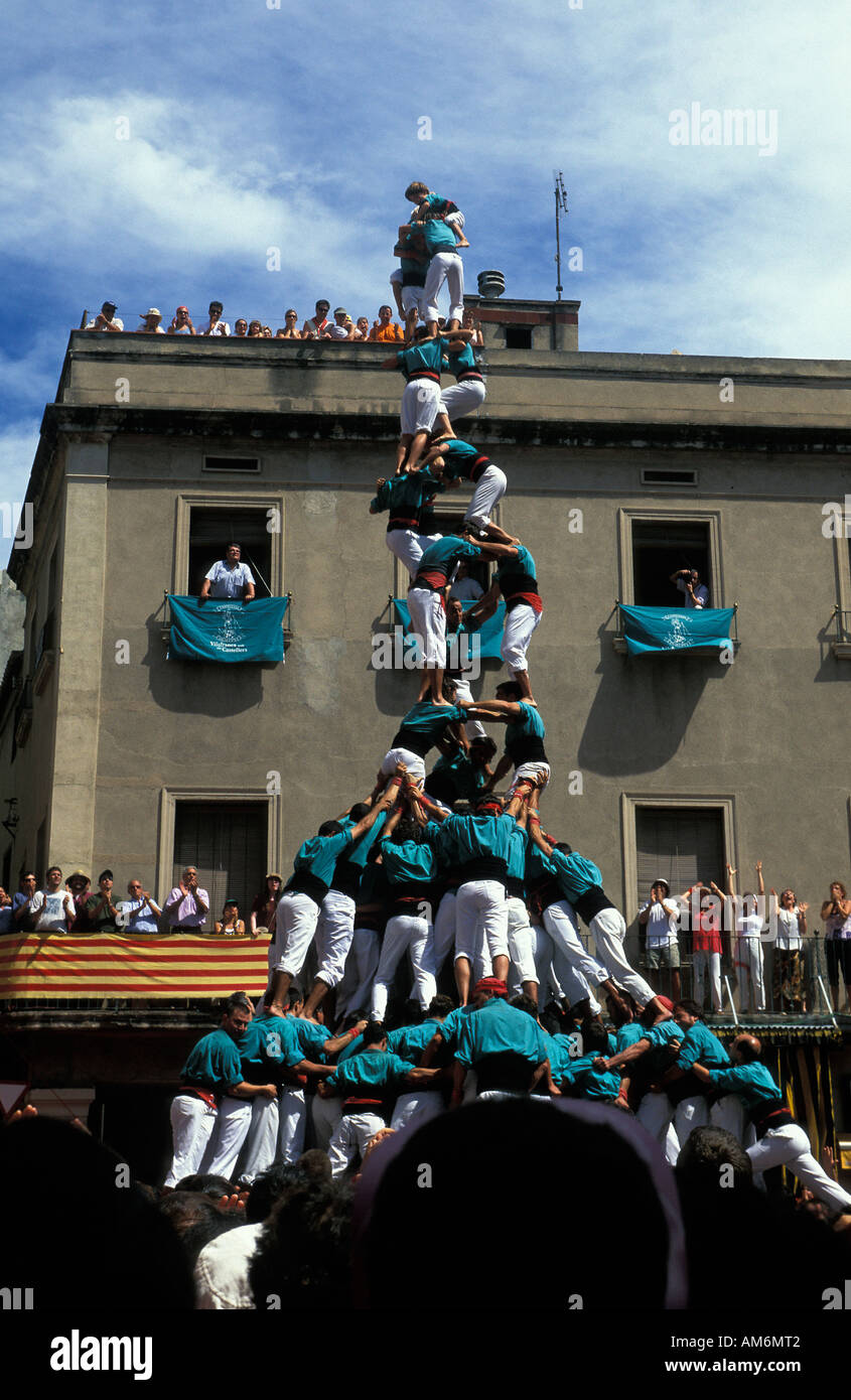 Human tower spain falling hi-res stock photography and images - Alamy