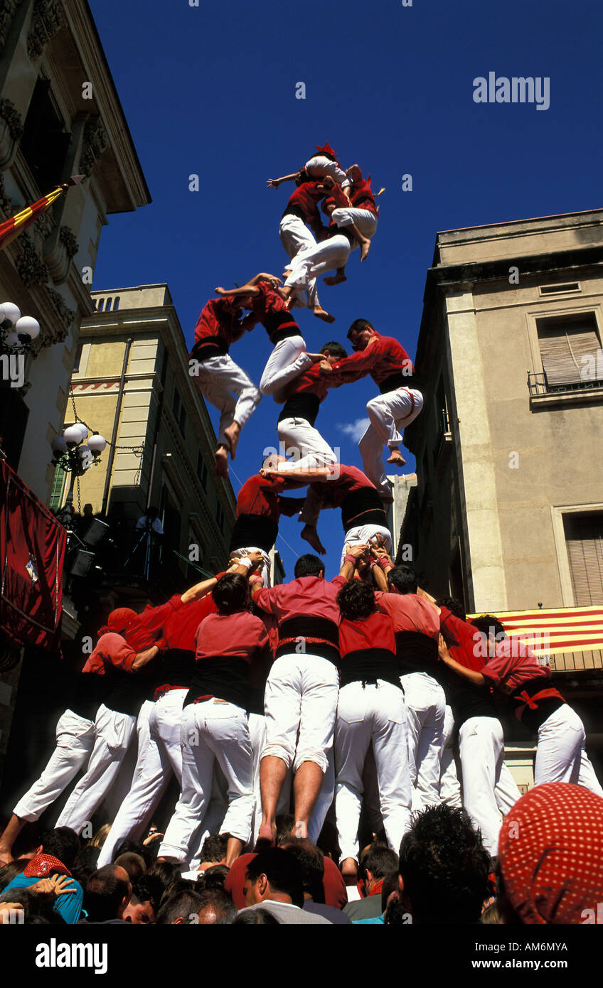Human tower spain falling hi-res stock photography and images - Alamy