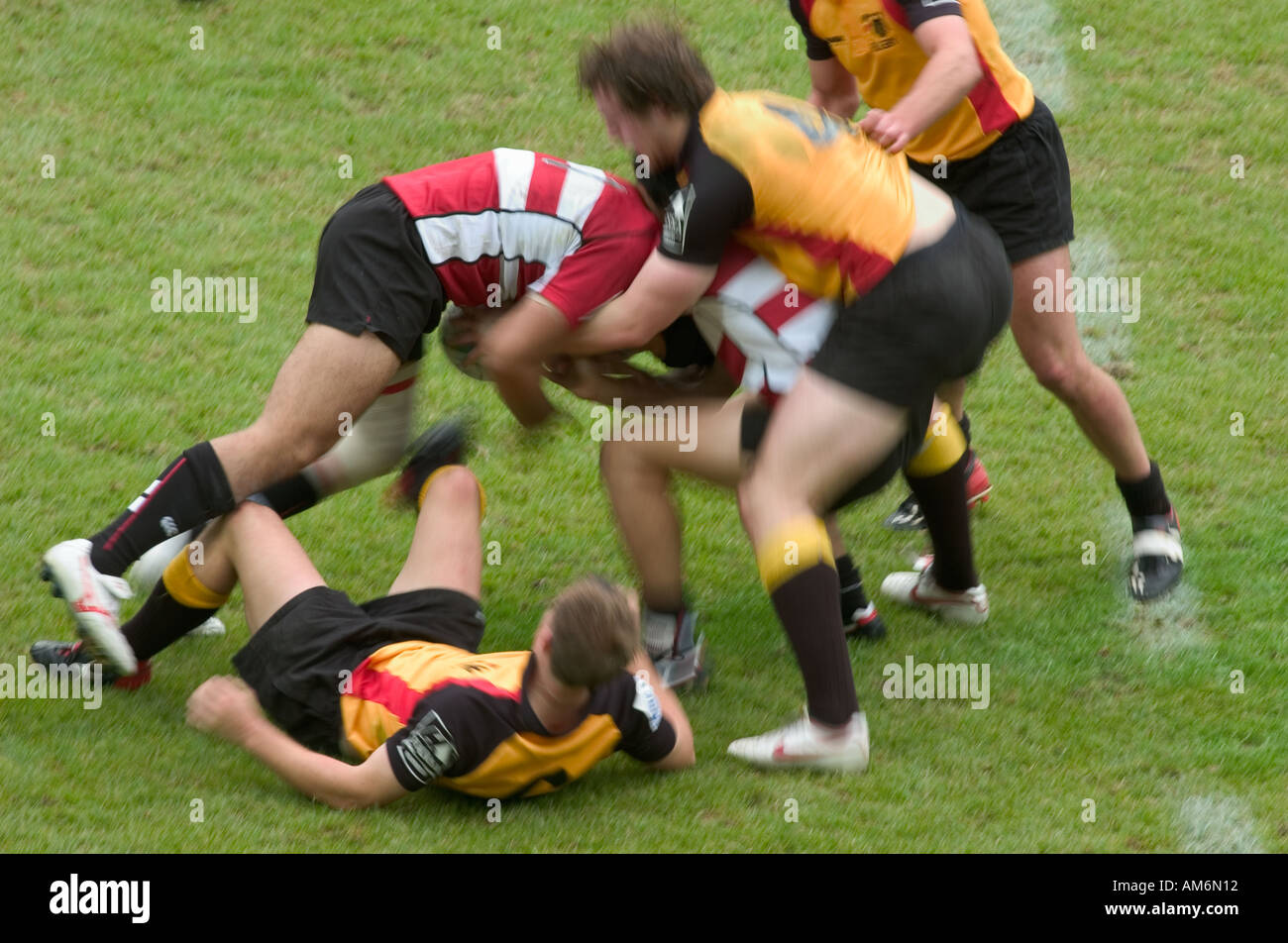 Scene from a rugby match Stock Photo - Alamy