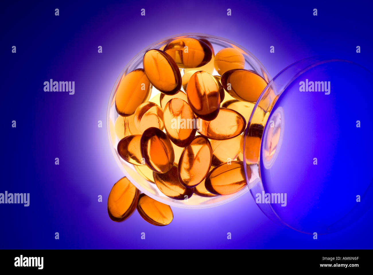 amber gel caps Stock Photo - Alamy