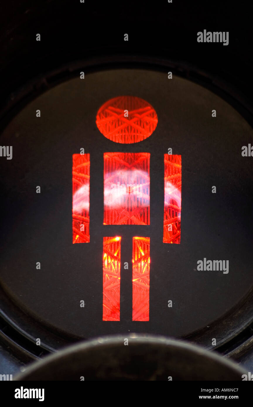 Red man pedestrian traffic light Cracow Poland Stock Photo - Alamy