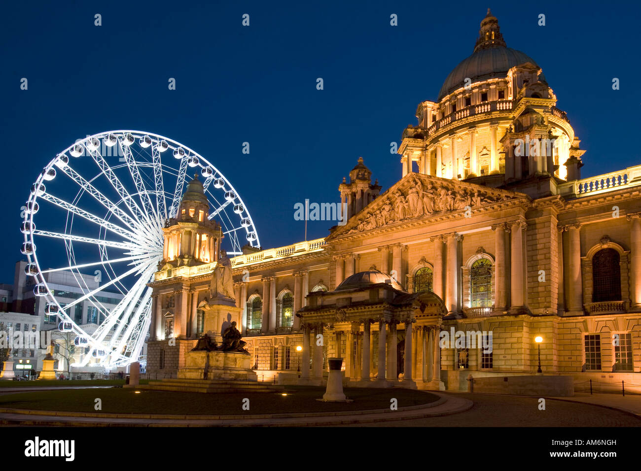 Belfast Eye, Belfast City Hall Stock Photo - Alamy