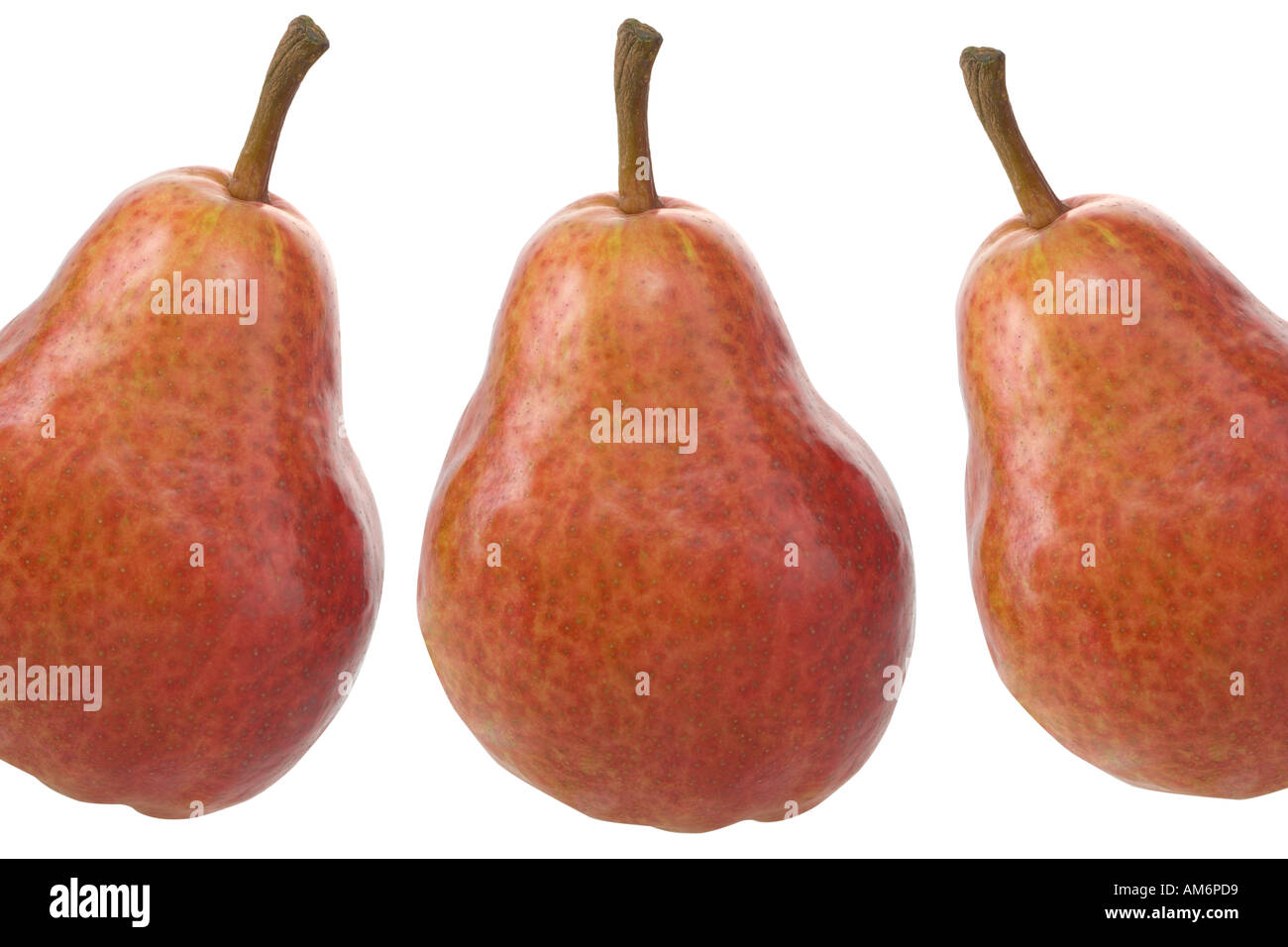Three red pears Stock Photo - Alamy