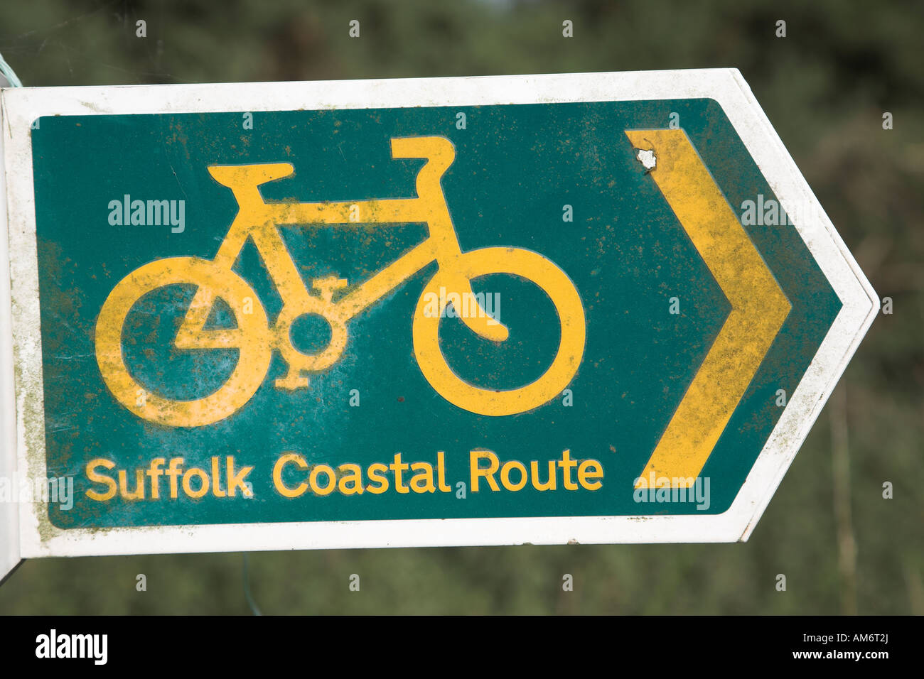 Suffolk Coastal Route direction sign Stock Photo - Alamy