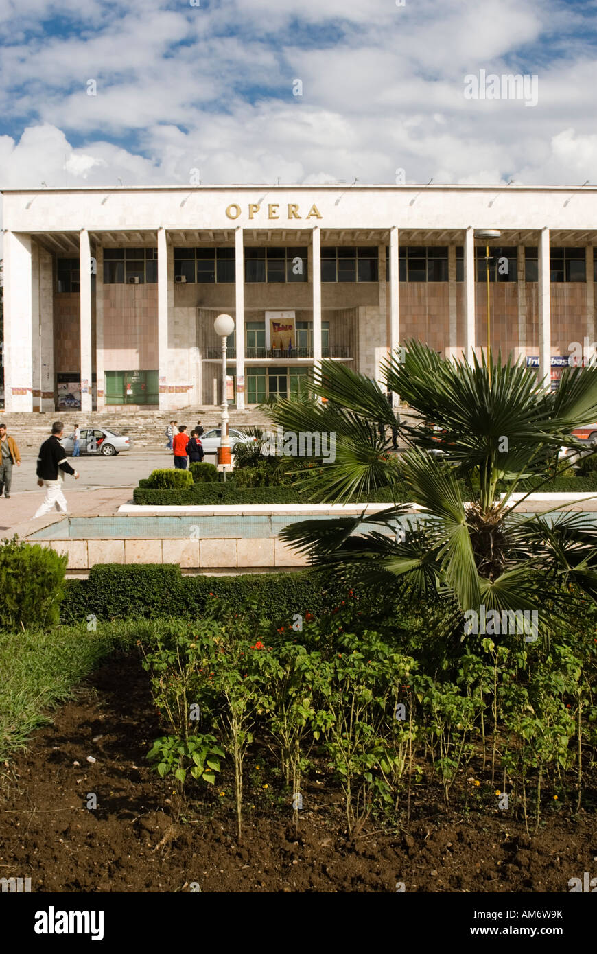 The theatre of Opera, Skanderbeg Square, Tirana, Albania Stock Photo ...
