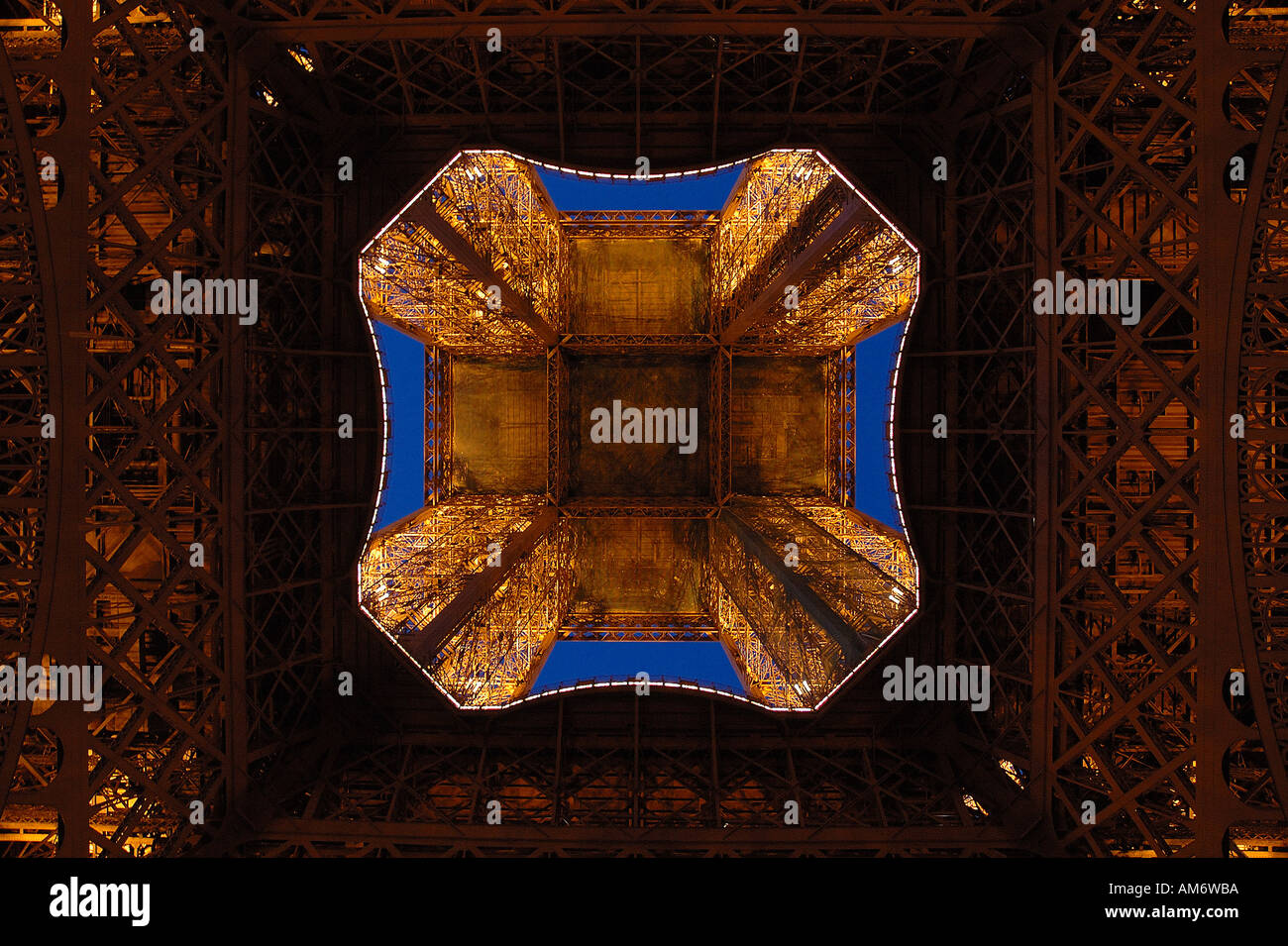 Eiffel Tower from below, Paris Stock Photo - Alamy