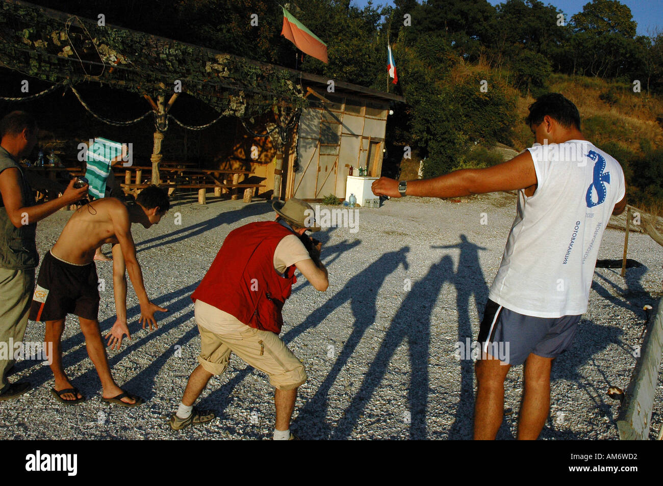 people shadows photographer take a picture Stock Photo - Alamy