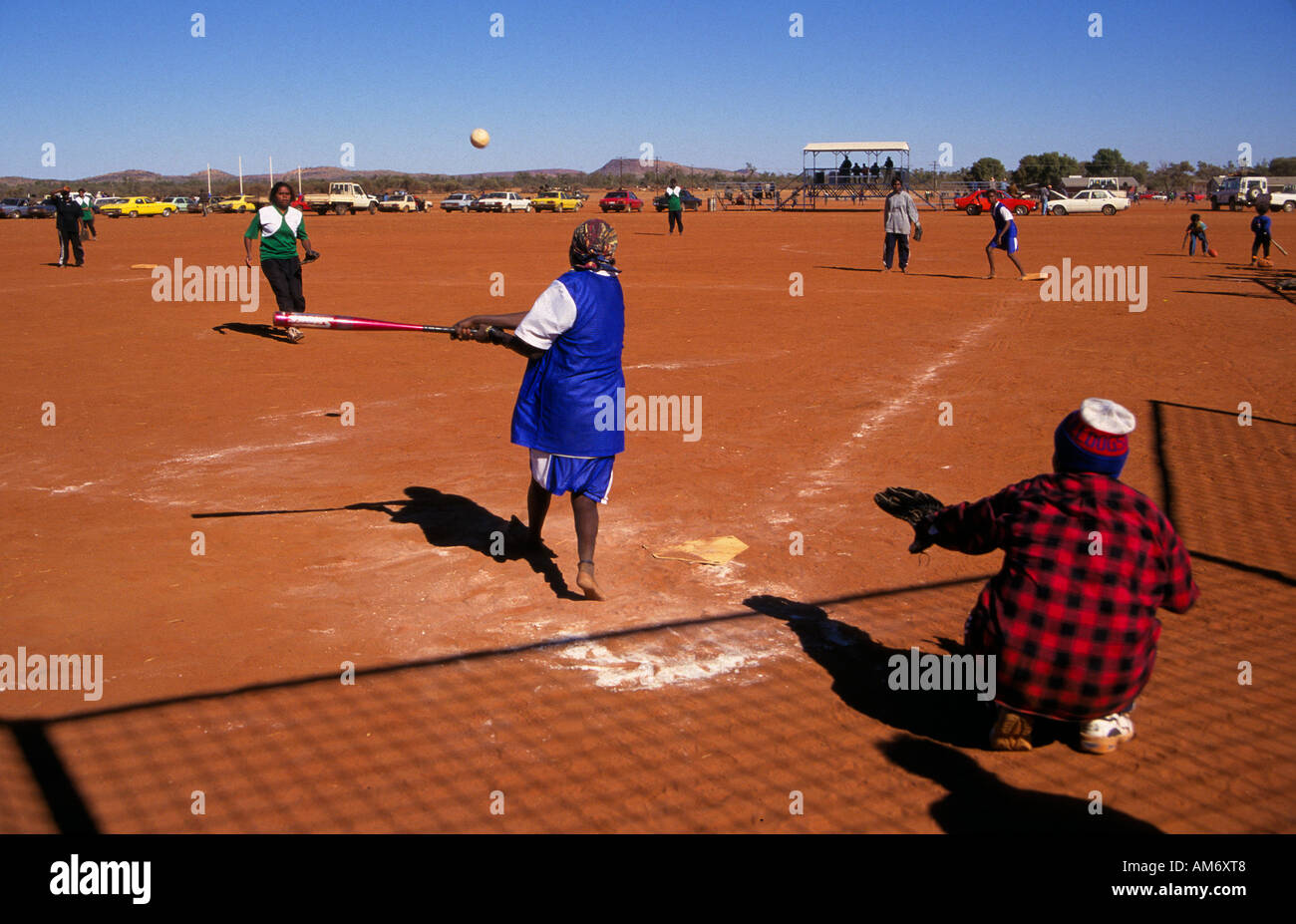 Aboriginal sports carnival outback Australia Stock Photo - Alamy