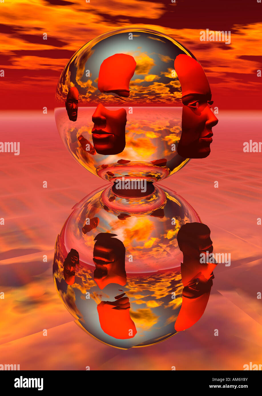 Female Intuition A 3D Conceptual Image Stock Photo - Alamy