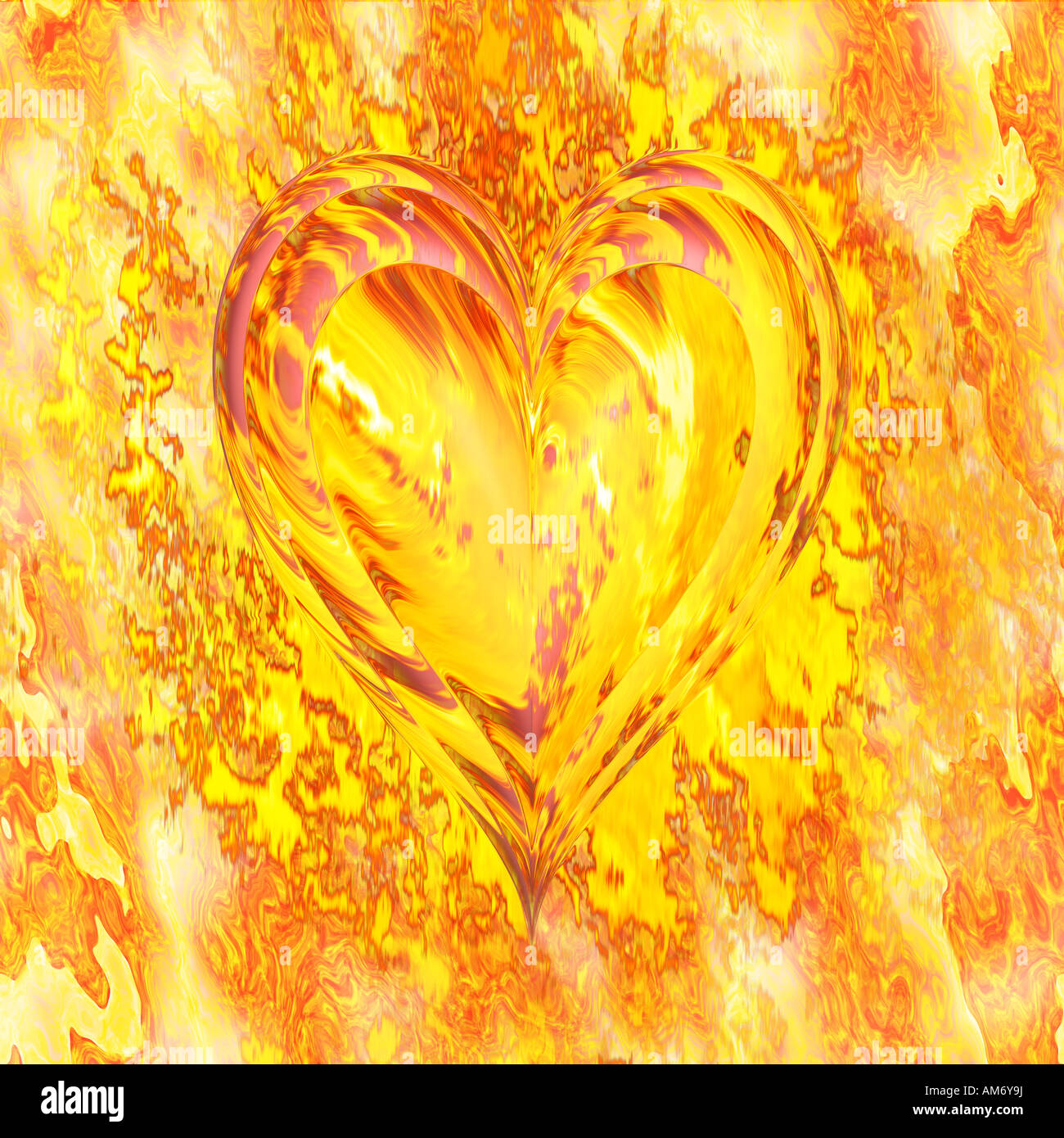 heart on fire to symbolise burning passion and love Stock Photo - Alamy