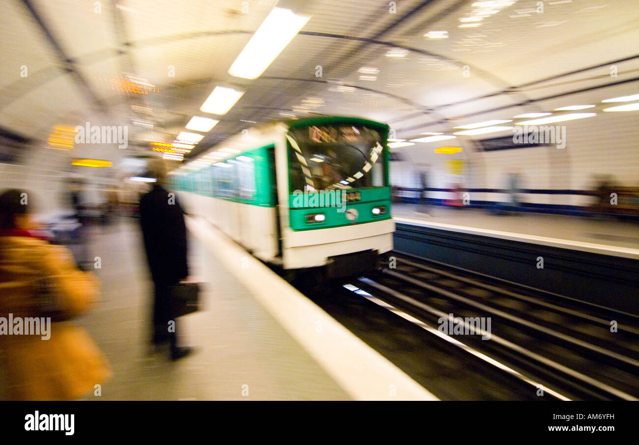 Metro station Paris France Stock Photo - Alamy