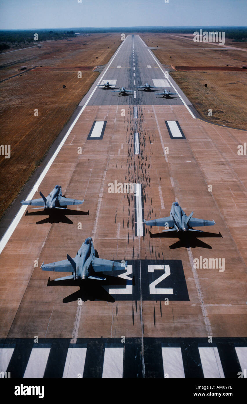 75 Squadron F/A-18 Hornet jet fighters, RAAF Base Tindale, near ...