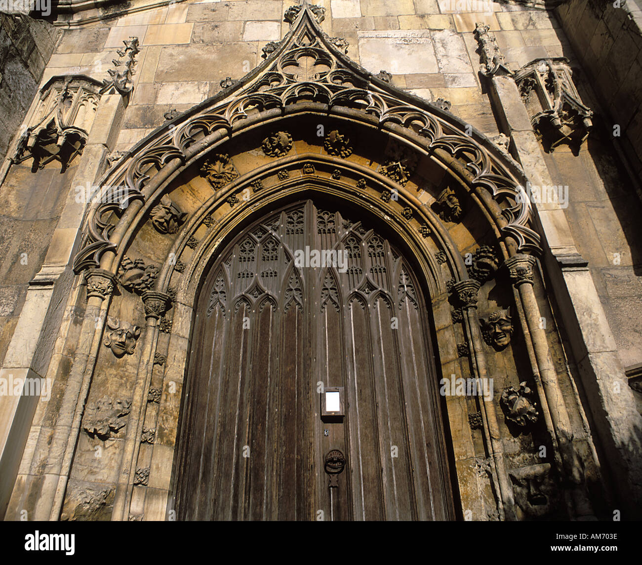 The remarkable porch door of Saint Marys Church Beverley Yorkshire with ...