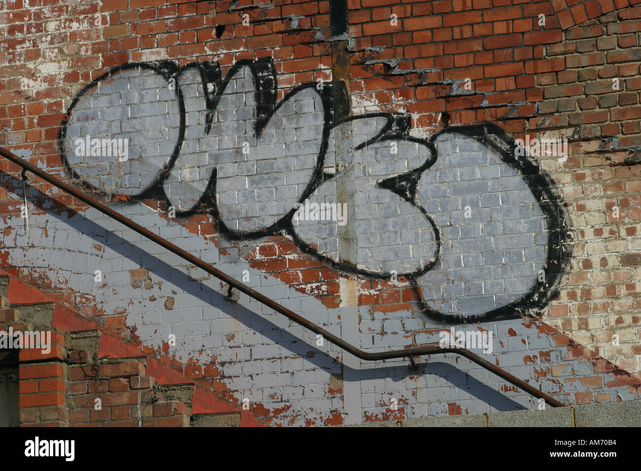 Graffiti on railway sheds once owned by the Great Western Railway GWR ...