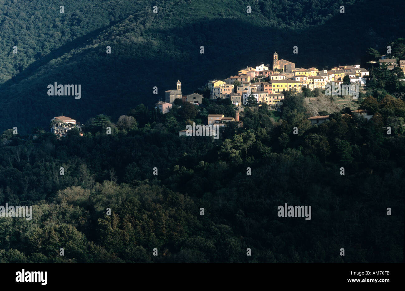 Village of Poggio Elba Island Tuscany Italy Stock Photo - Alamy